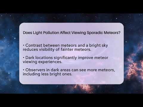 Does Light Pollution Affect Viewing Sporadic Meteors? - Astronomy Made Simple
