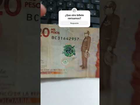 Billete de 20.000 mil pesos Falso y verdadero