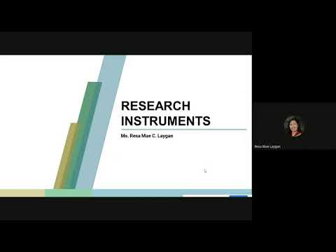 RESEARCH INSTRUMENTS (Non-experimental) AND GUIDELINES
