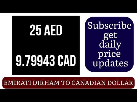 Emirati Dirham UAE to Canadian Dollar Currency Exchange Rates Today 29 January 2025