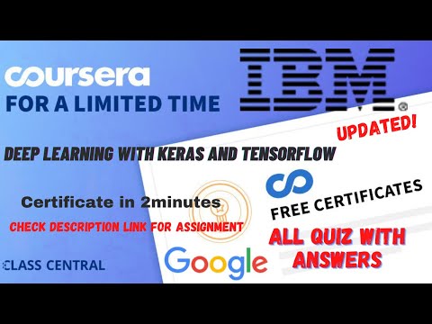 Deep Learning with Keras and Tensorflow, All Quiz Answers.#coursera #quizanswers #digitalmarketing