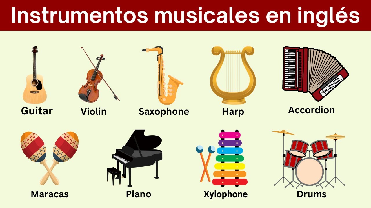 Instrumentos Musicales en Inglés | Vocabulario en Inglés