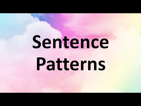 Sentence Patterns | Teacher Bunny