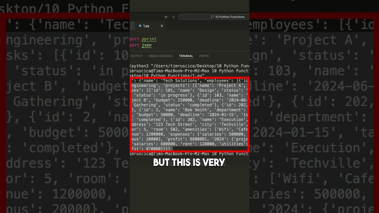 What does the PPrint function do in Python?