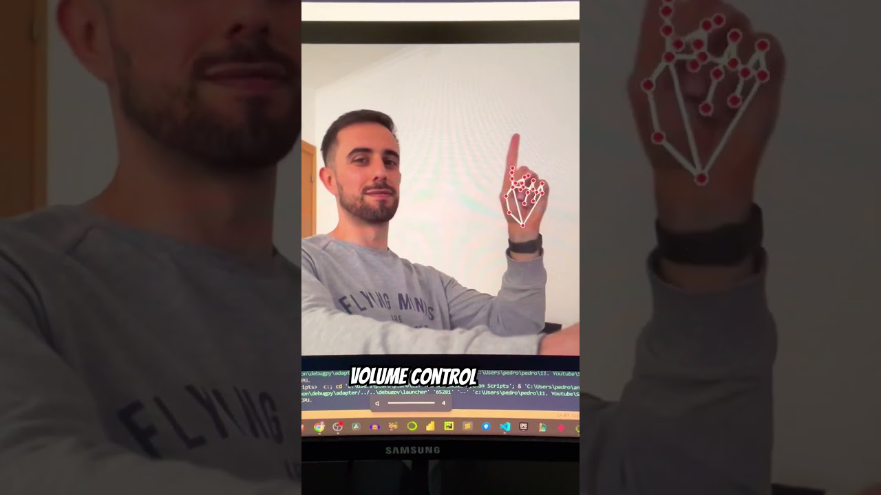 Volume control w/ hand recognition #python #pythonforbegineers #pythontutorialsforbeginners #opencv
