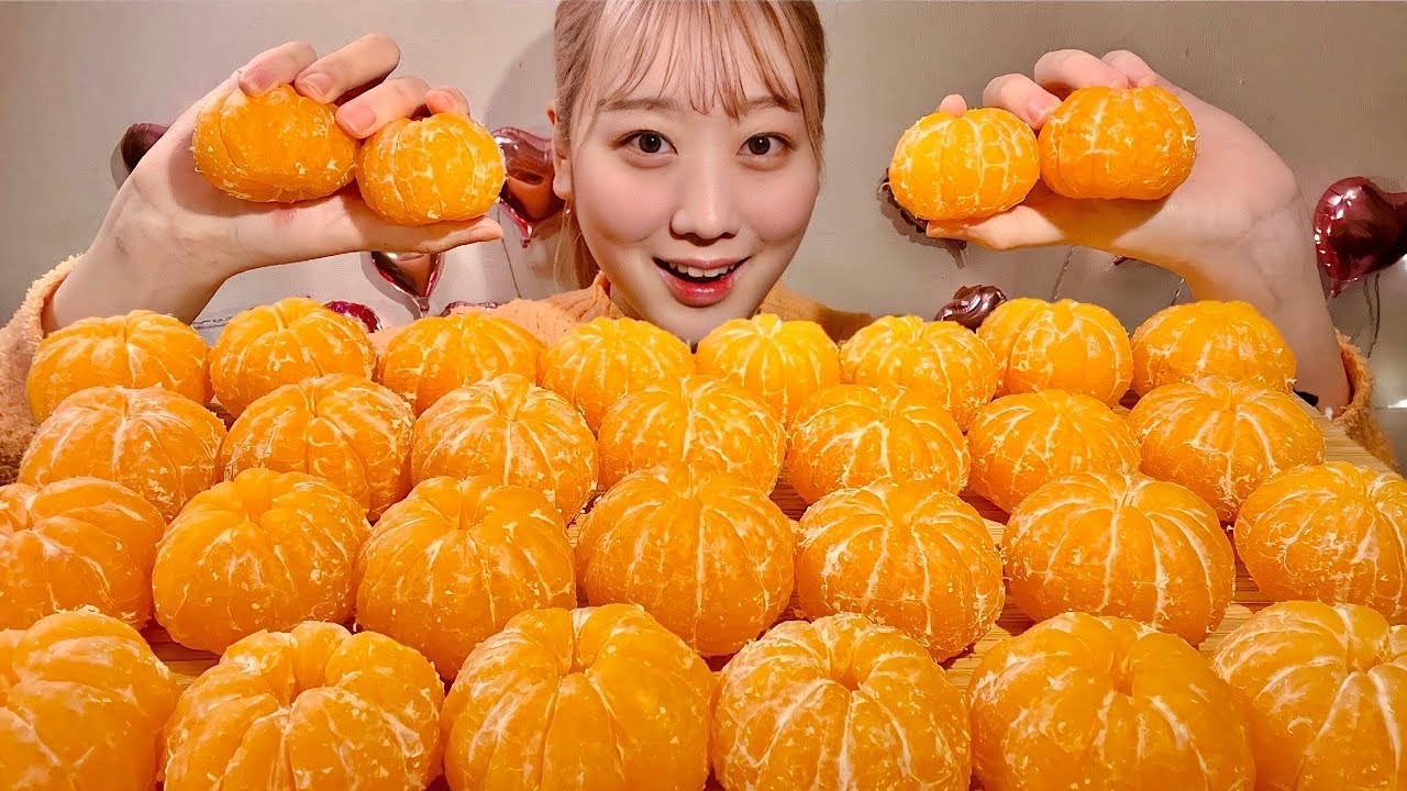 ASMR Mandarin Orange【Mukbang/ Eating Sounds】【English subtitles】