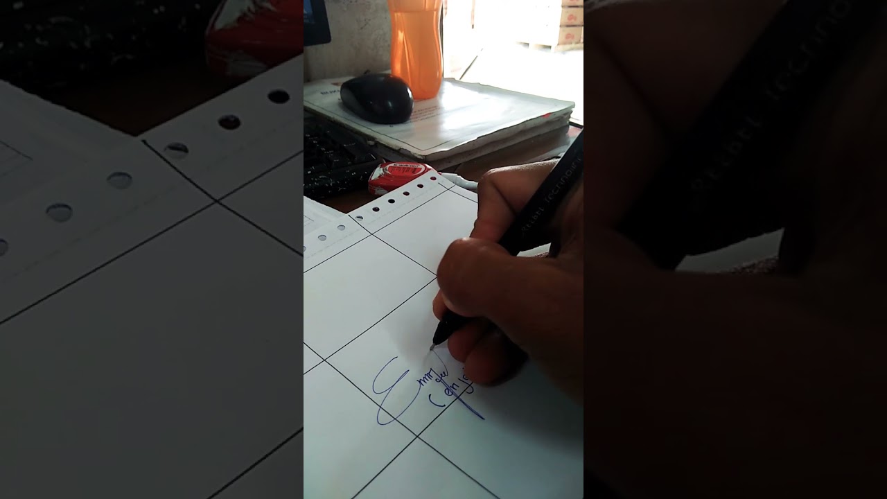 Tandatangan nama Enjel#signature tandatangan simpel#shorts