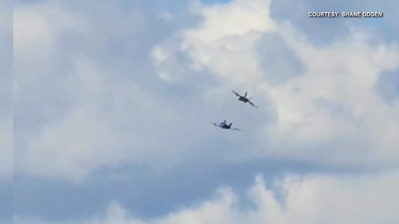Mid-air collision involving two EA-18 fighter jets