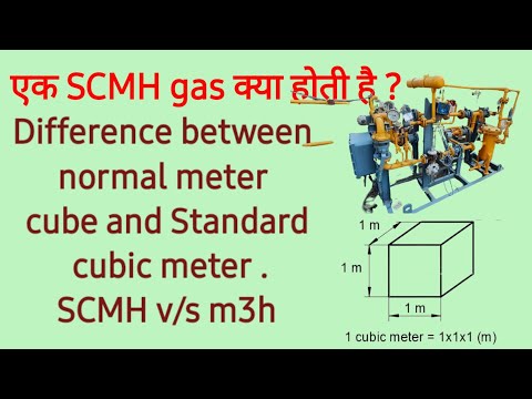 what is scm ?,एक SCMH gas क्या होती है ?, standard cubic meter and normal cubic meter,