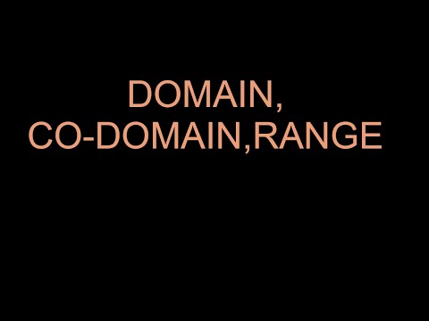 Domain, Co domain, Range, Inter math, 10th math, math web.