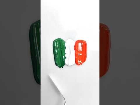 Mix The colors of the italian flag #asmrsounds #satisfying #asmrvideo #relaxingsound