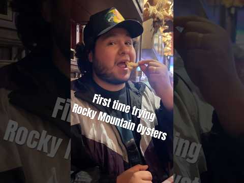 Trying Rocky Mountain Oysters for the first time!!! Fried Bull Balls! From Denver Colorado