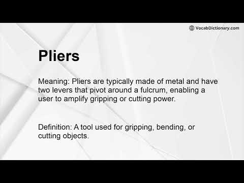 Pliers Meaning