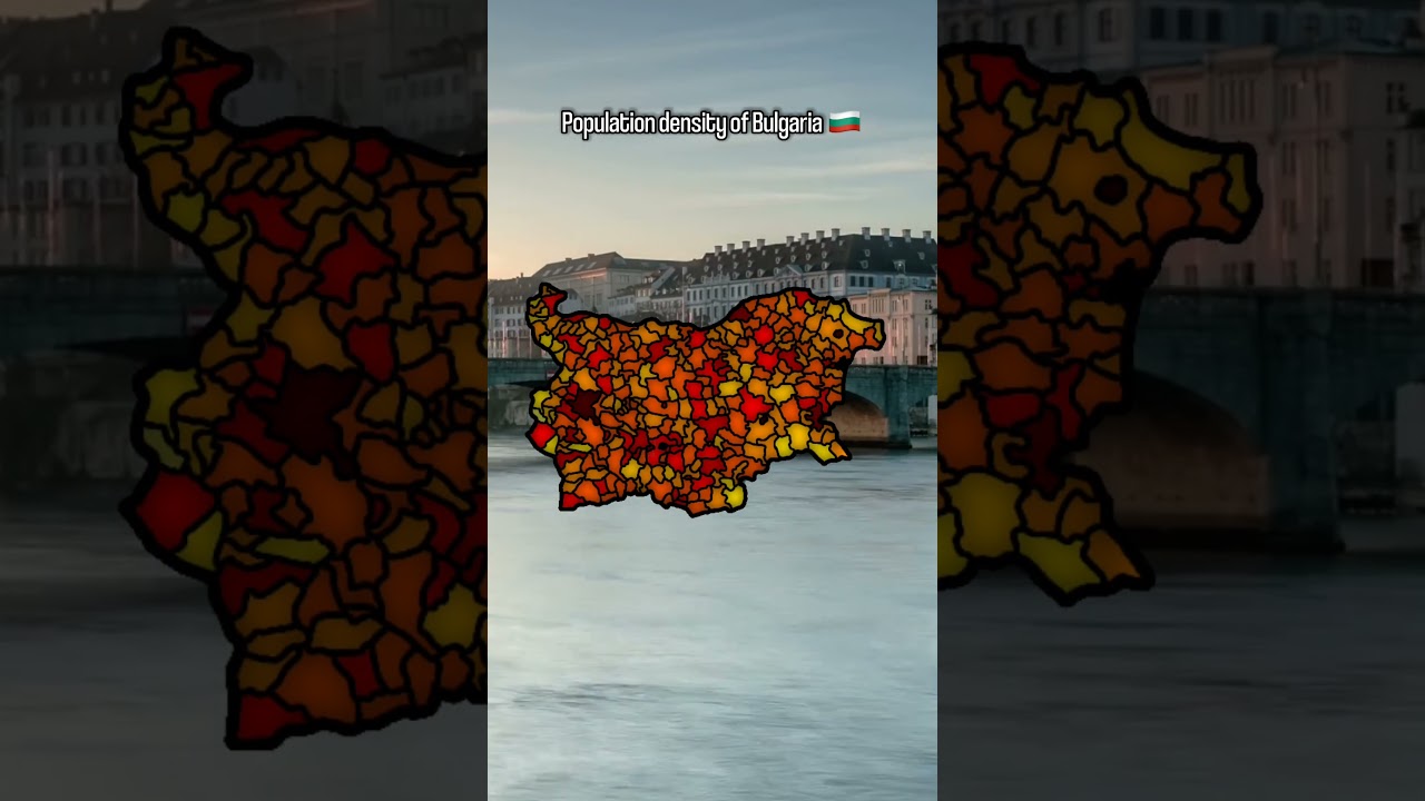 Population density of Bulgaria #shorts #map #mapping #maps