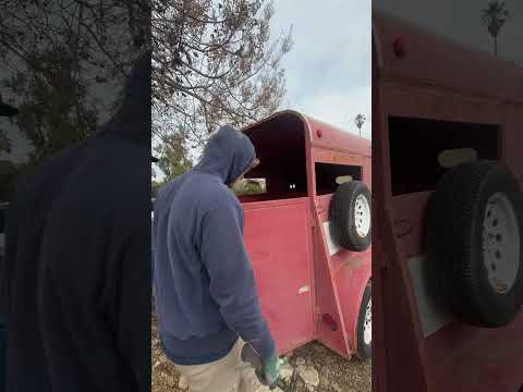 Turning a horse trailer into a mobile bar