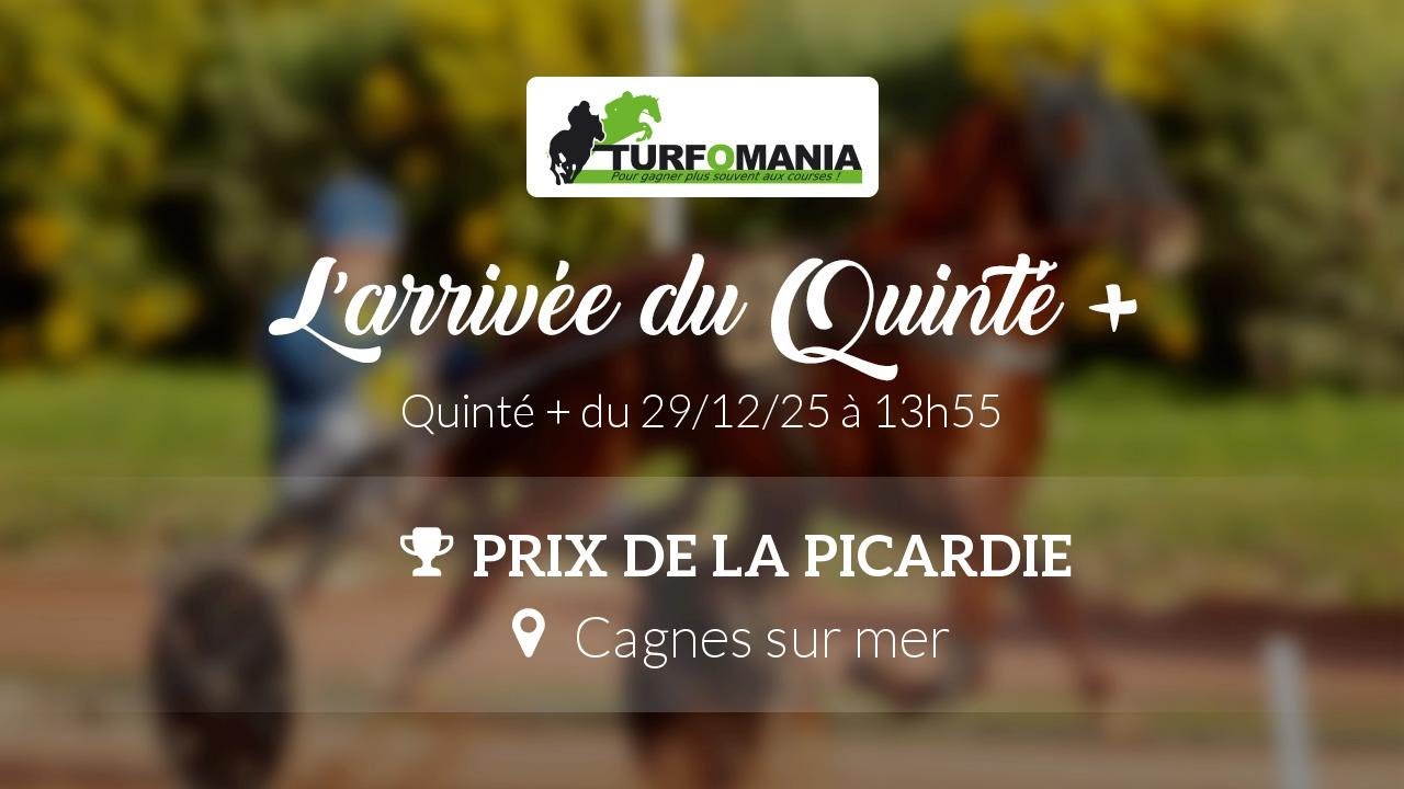Turfomania Arrivée quinté du Lundi 29 Décembre 2025