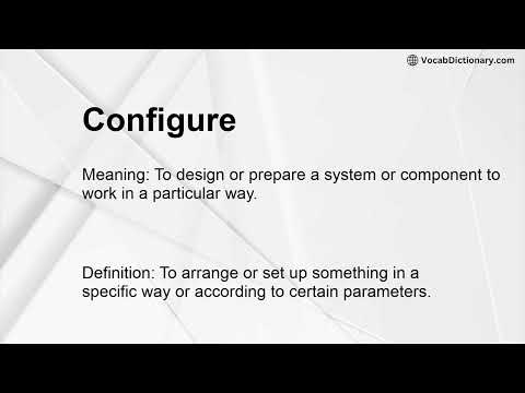 Configure Meaning