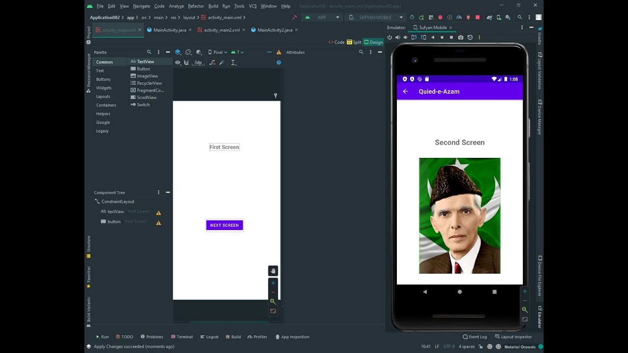 Create an Android Multi-Screen Mobile App in Android Studio | Android Studio | Image in Mobile Apps