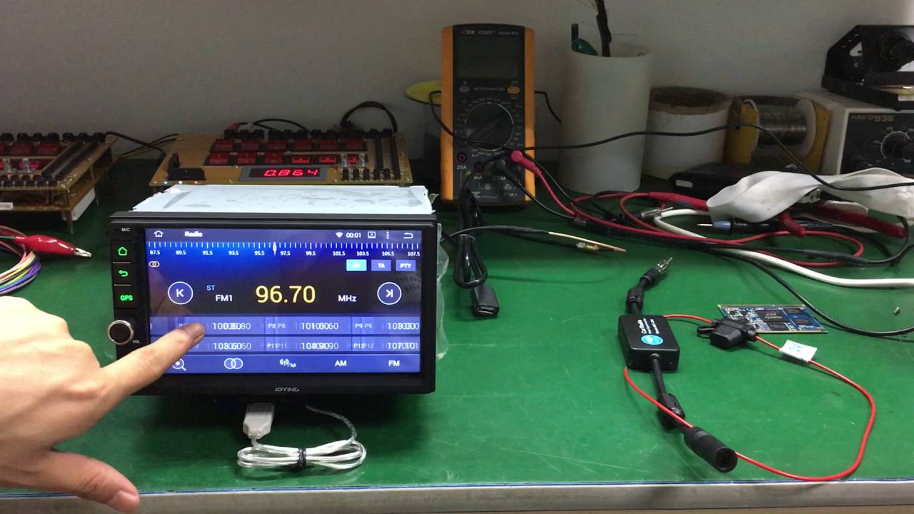 Joying tested android car stereo using Radio signal amplifier when just only 1-3 stations