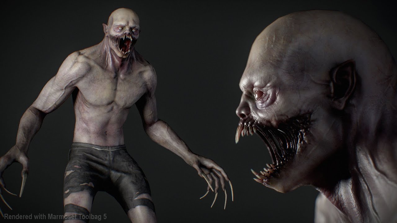 Wendigo Vampire Monster (3D Character for sale)