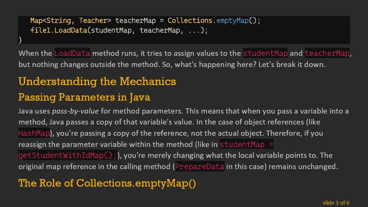 Understanding How to Initialize a HashMap Inside a Method in Java