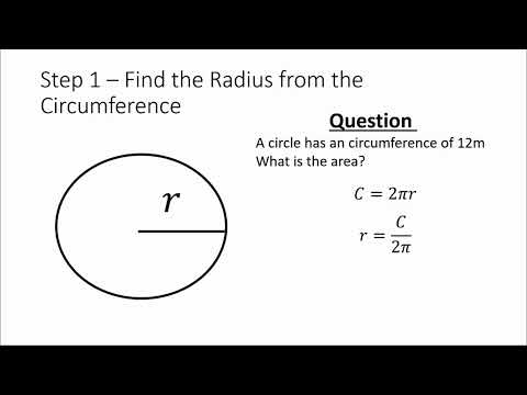 How to Calculate the Area from the Circumference of Circle