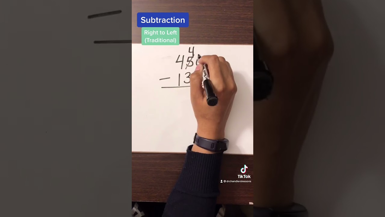 Subtraction (traditional method) #mathlesson #teachersofyoutube #subtraction #math