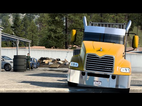 ATS Mack going through Hills with 20ft container