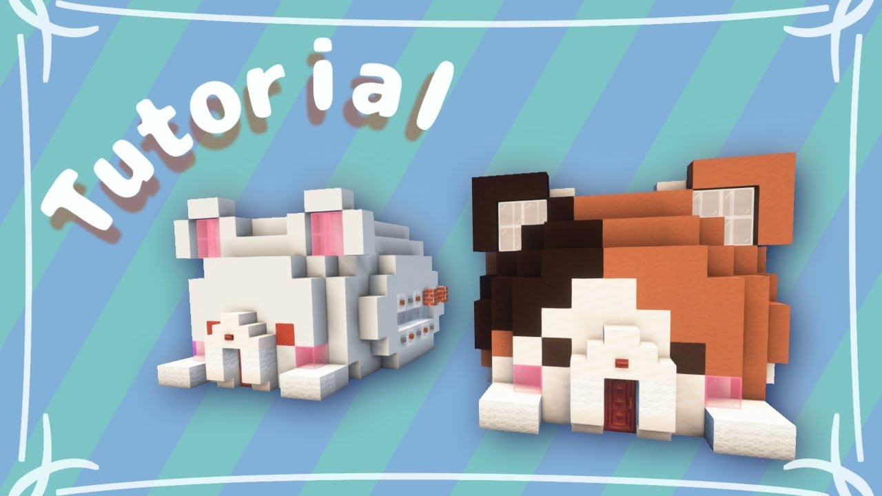 Minecraft : How To Build a Cute Cat and Mouse Shaped House | ネコとネズミの可愛い ...