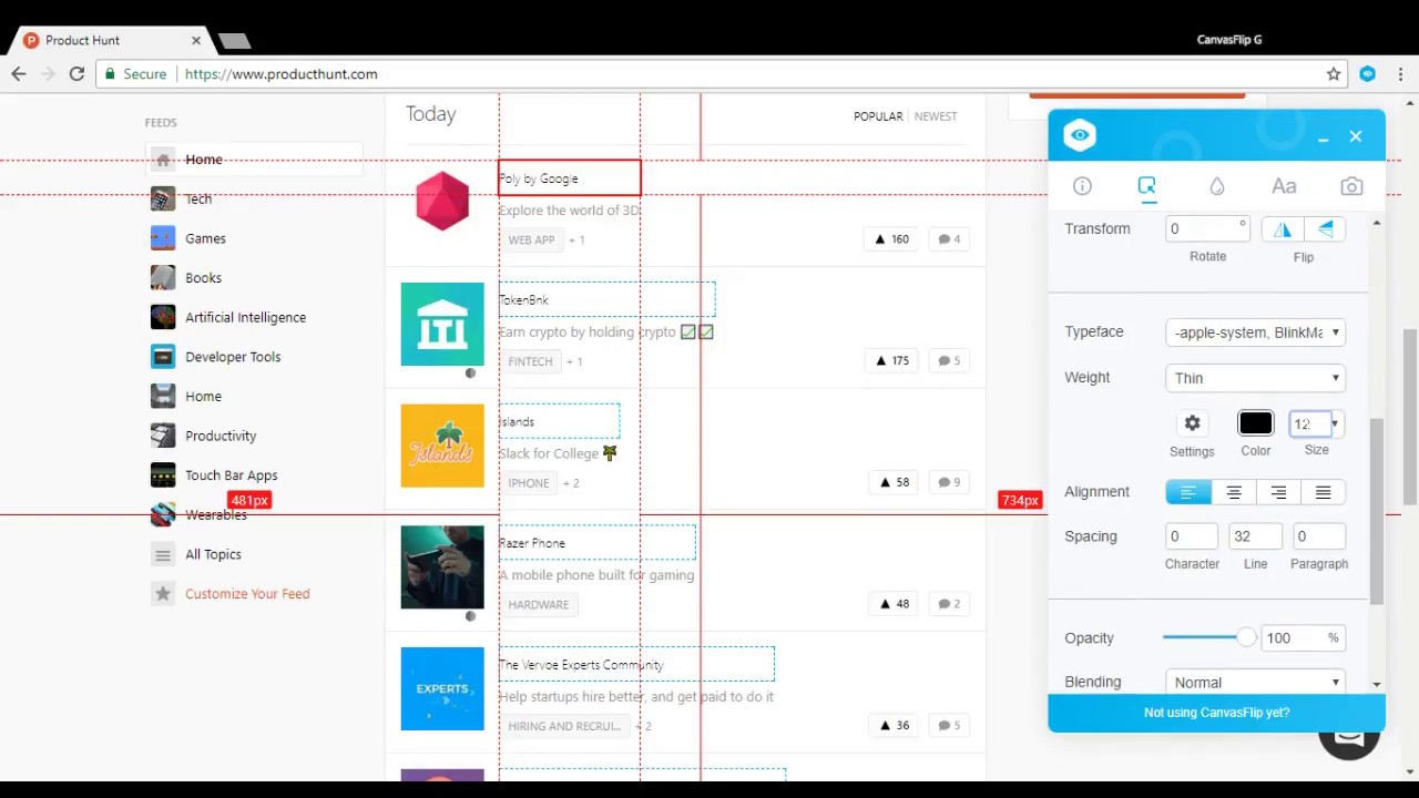 Swap product title and description styling on Product Hunt