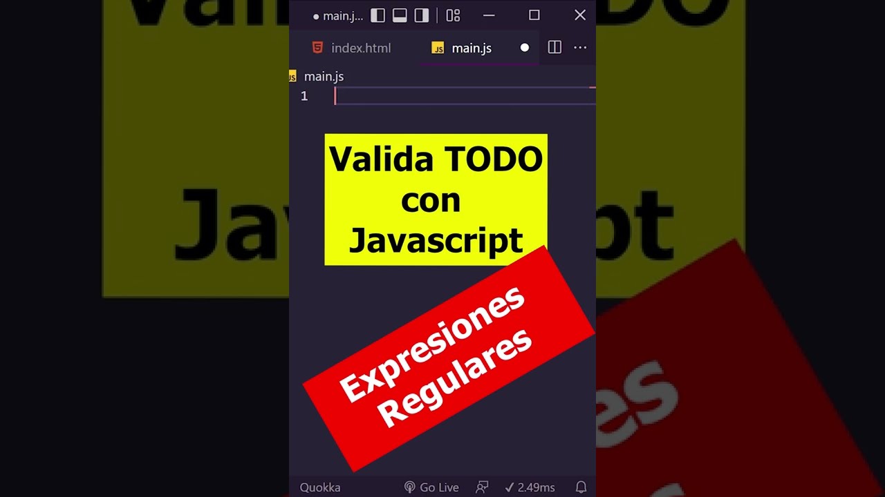CÓMO validar formularios con JAVASCRIPT y Expresiones Regulares - #shorts