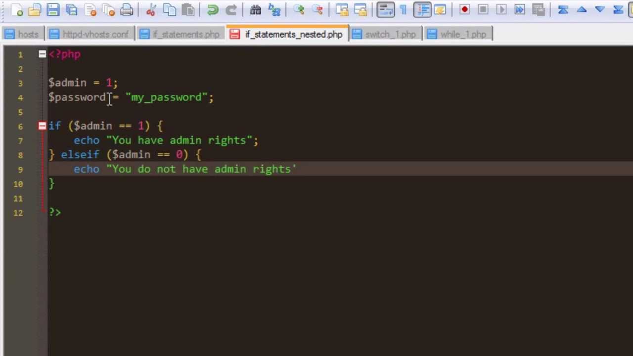 04 PHP Nested If Statements