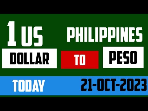 1 us dollar to philippine peso exchange rate today USD PHP