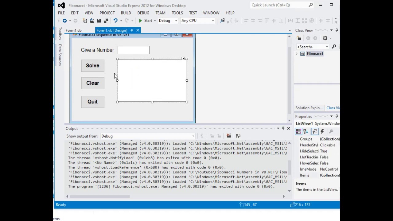 Fibonacci Numbers in VB NET