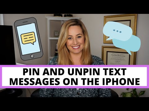 Pin and unpin text messages on your iPhone