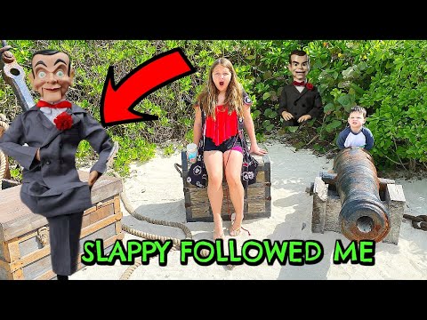 SLAPPY FOLLOWED US TO DISNEY ISLAND CASTAWAY CAY!!! Slappy Is Back! ESCAPE SLAPPY The Dummy!