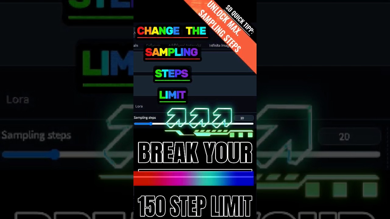 (Stable Diffusion)QUICK TIPPS: UNLOCK MAXIMUM SAMPLINGSTEPS - #shorts #ai #stablediffusion