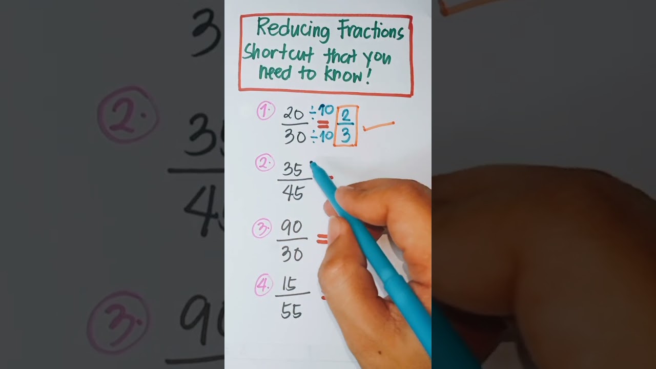 So Easy: Reducing Fraction Shortcut!   | @MathTricksTutorialVideos