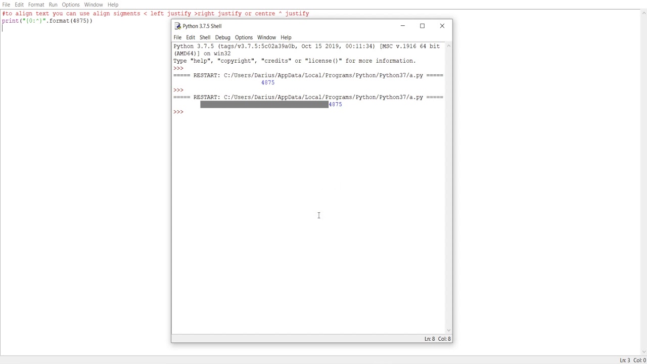 How To Align Text In Python ? l Positioning Text In Python l Justify Text In Python