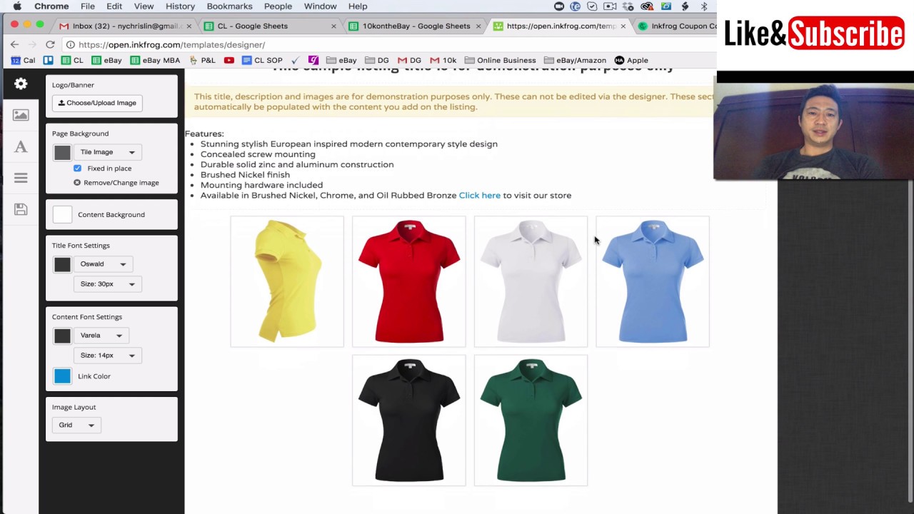 Setting Up InkFrog Open for Third Party eBay Listing