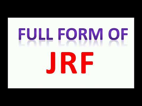 JRF full form, full form of jrf