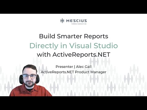Build Smarter Reports Directly in Visual Studio with ActiveReports.NET