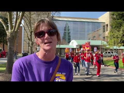 SEIU workers and nurses go on strike in San Joaquin County