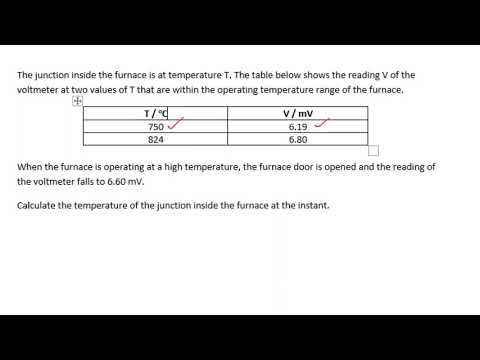 Temperature – Thermocouple – Find the unknown temperature | Evan's Space
