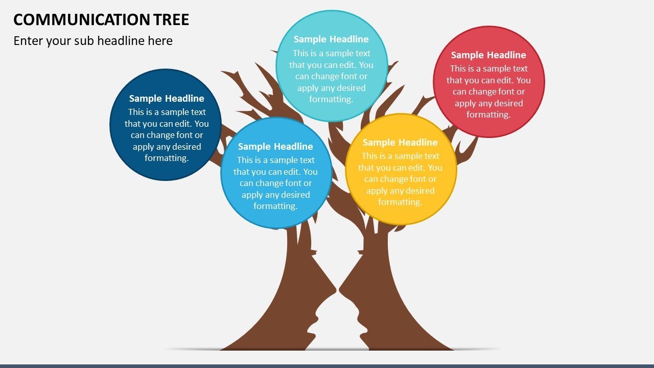 Communication Tree Animated PPT Template