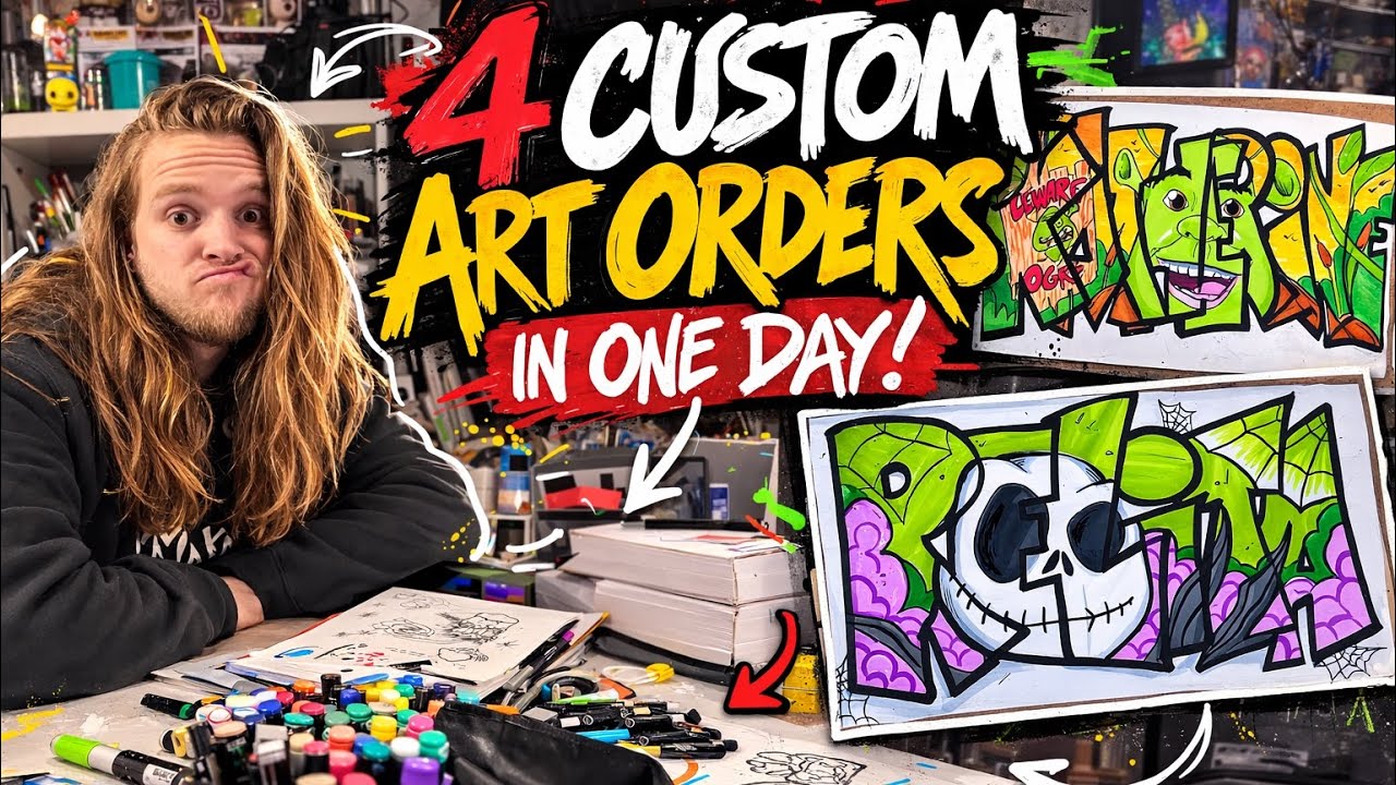 A Day in the Life of an Artist (4 Custom Orders in One Day!)