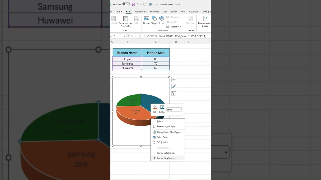 Excel 3D Pie Chart Tutorial for Beginners | Easy Step-by-Step
