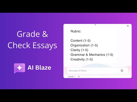 Grade & check essays using AI Blaze!