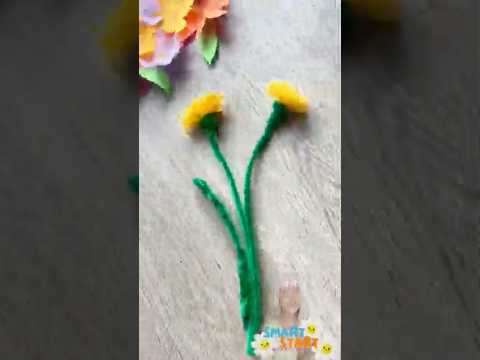DIY Dandelion Bouquet for Mother’s Day | Pipe Cleaner & Yarn Craft for Kids