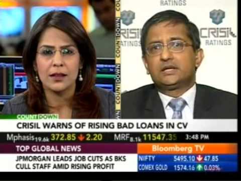 CRISIL Ratings release 'Retail assets see stress after three years' on Bloomberg TV India